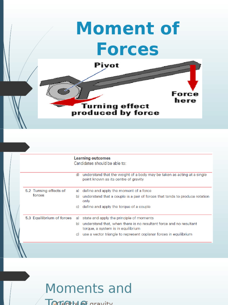 Moment of Forces | PDF