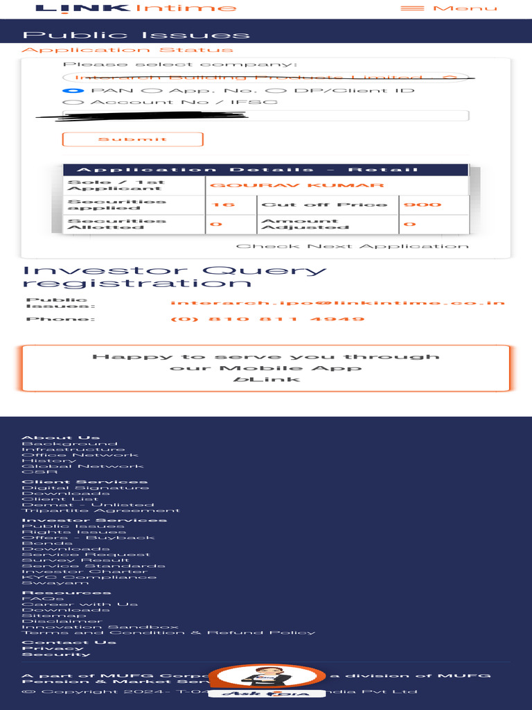 Link Intime India PVT LTD | PDF