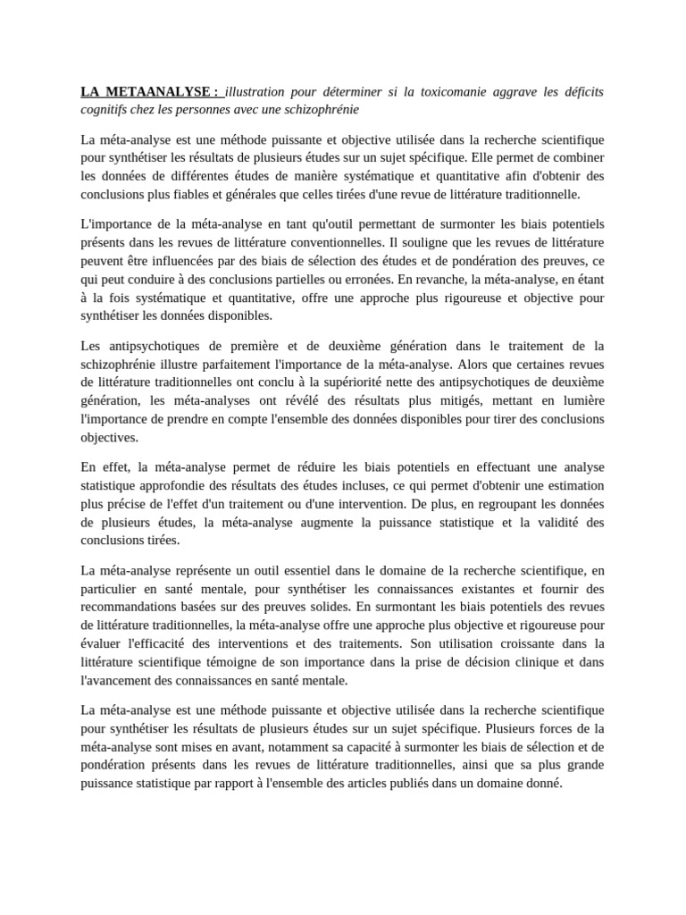 LA MÉTAANALYSE-WPS Office - Copie | PDF