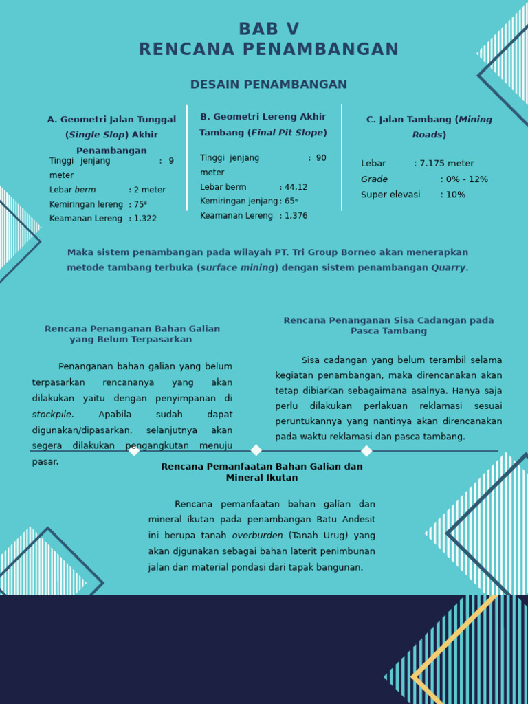 Presentasi Rencana Penambangan | PDF Presentasi Rencana Penambangan | PDF