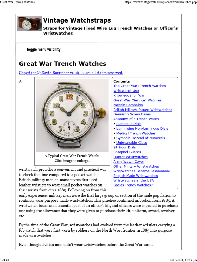 Great War Trench Watches | PDF