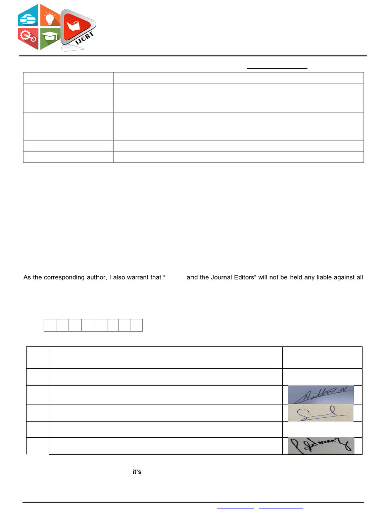 International Journal of Creative Research Thoughts (IJCRT) IJCRT ...