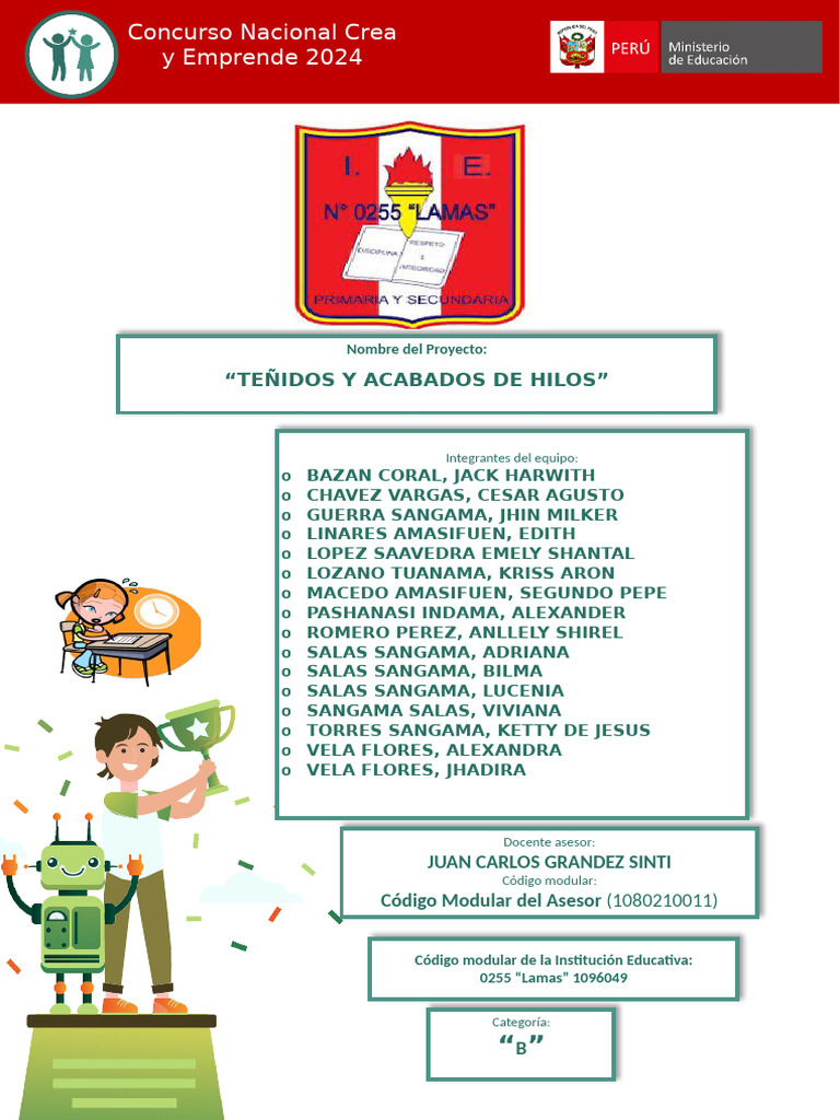 Modelo proyecto crea y emprende para trabajar 2024 AVANCE.. XDDDDDD | PDF