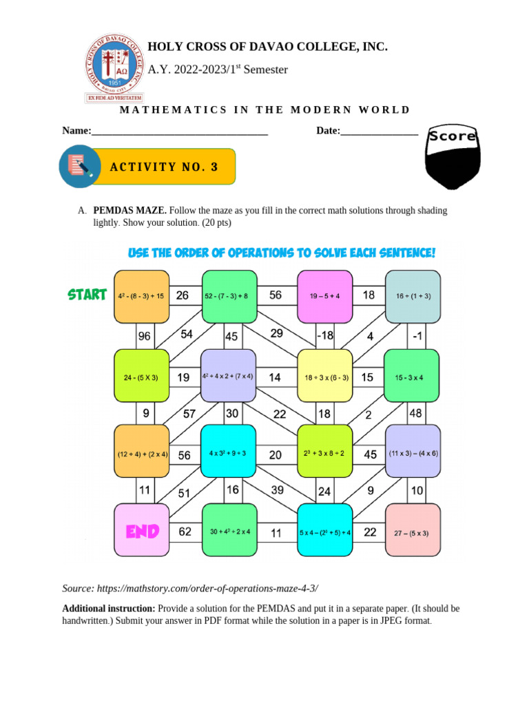 Activity 3-Math 101 | PDF