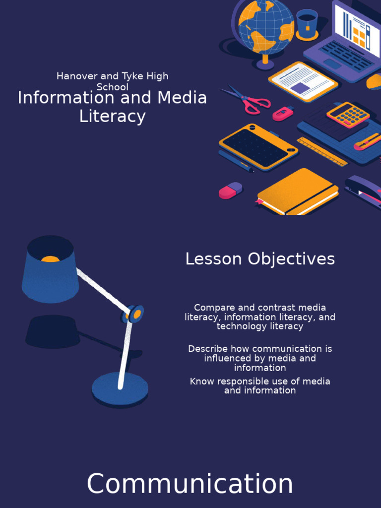 Blue and Yellow Introduction To Media and Information Literacy ...