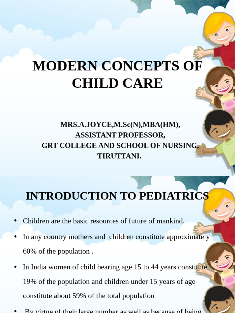 Modern Concepts of Child Care | PDF