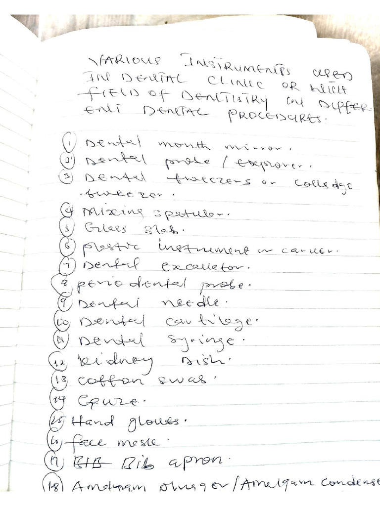 Various Dent Instruments. | PDF