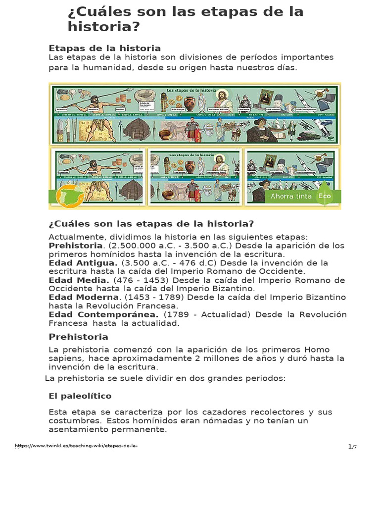 Etapas de la historia_ resumen explicado _ Twinkl - Twinkl | PDF