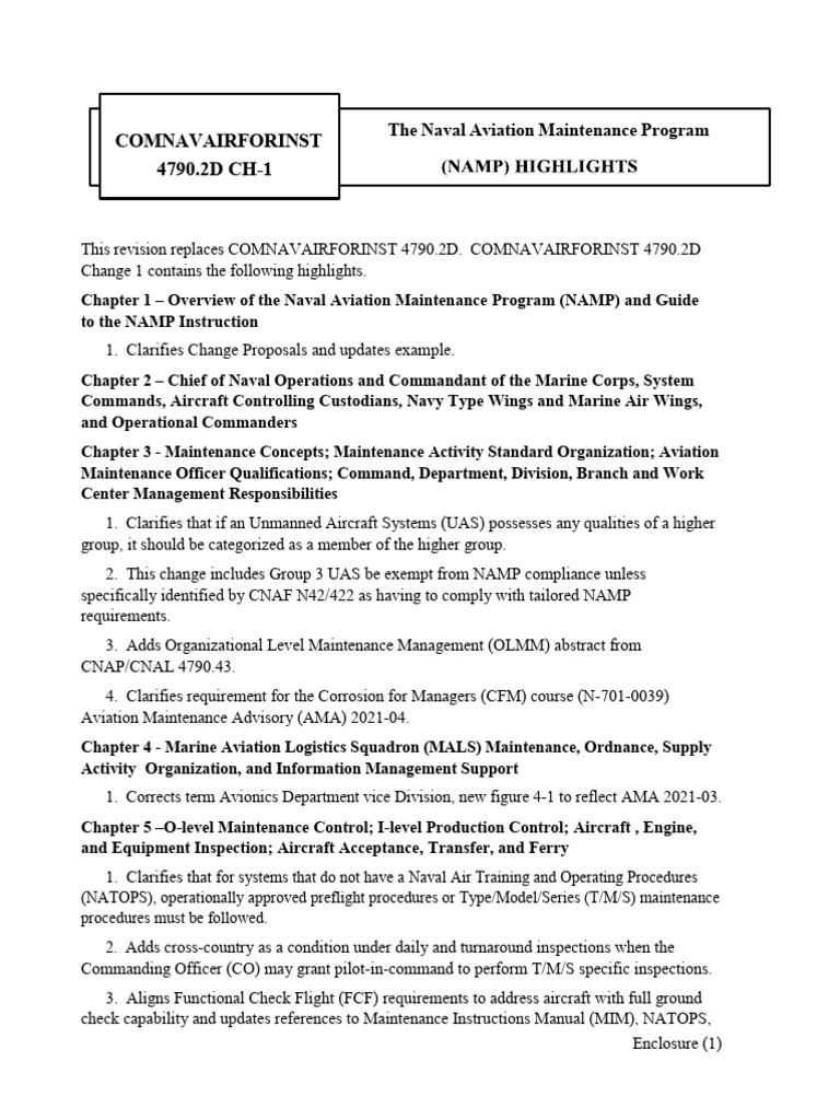Highlights - REV D CH 1 (Encl 1) V2 | PDF