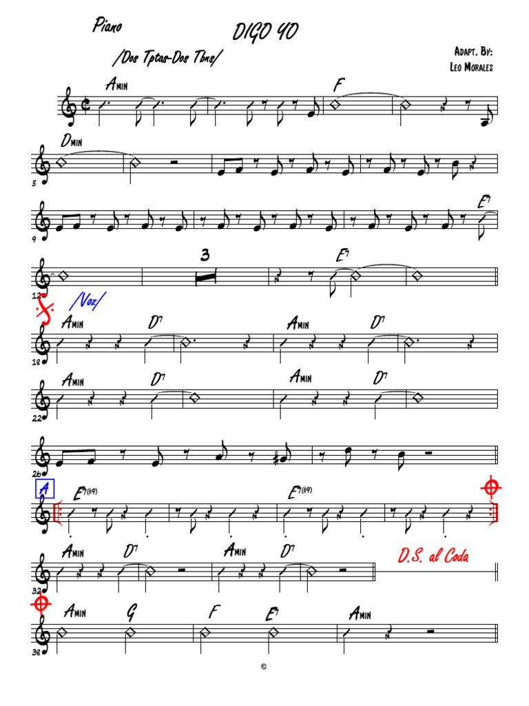 Digo Yo - Piano | PDF