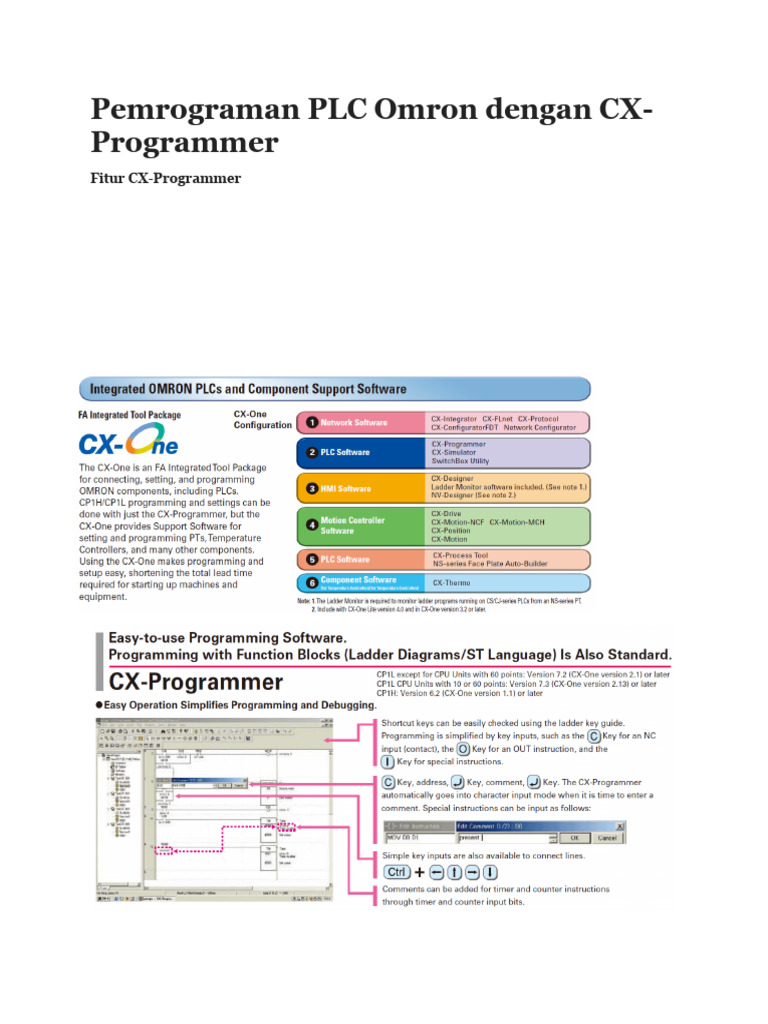 Simulasi HMI Dan PLC Omron Dengan CX Designer | PDF