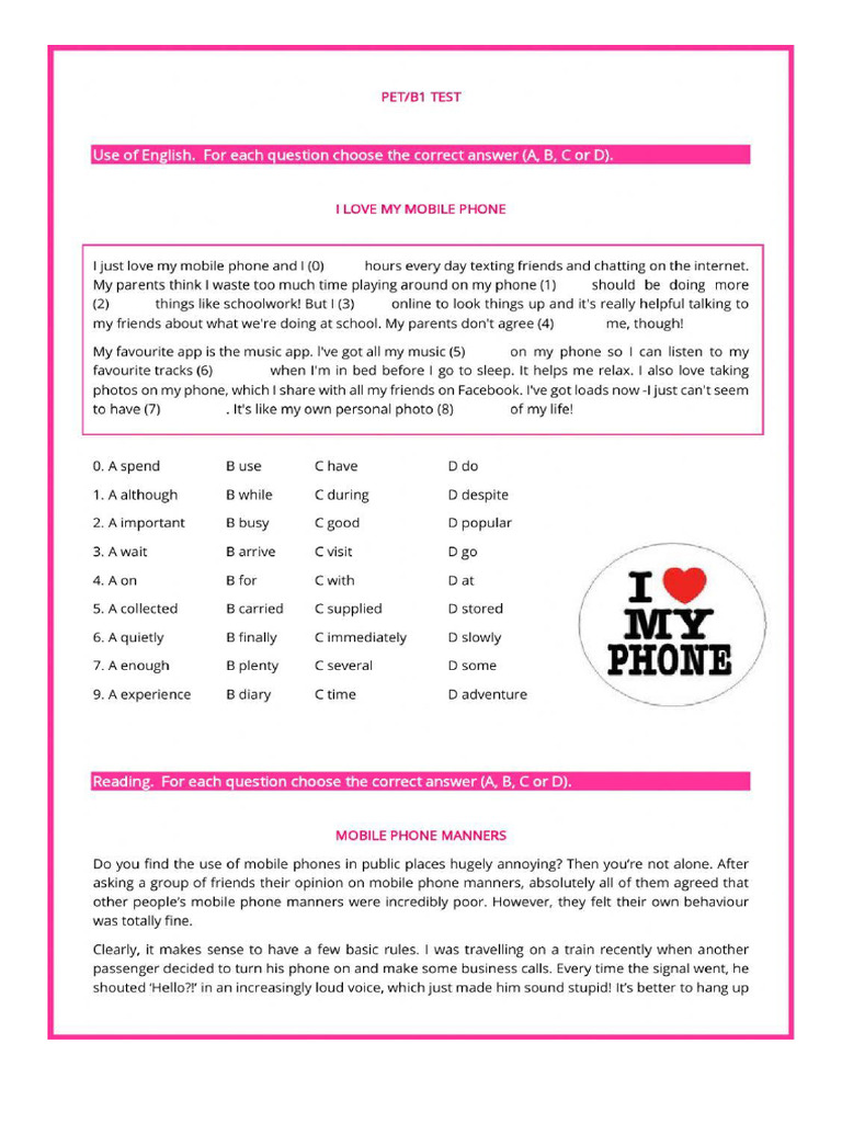 B1 Placement Test Listening | PDF