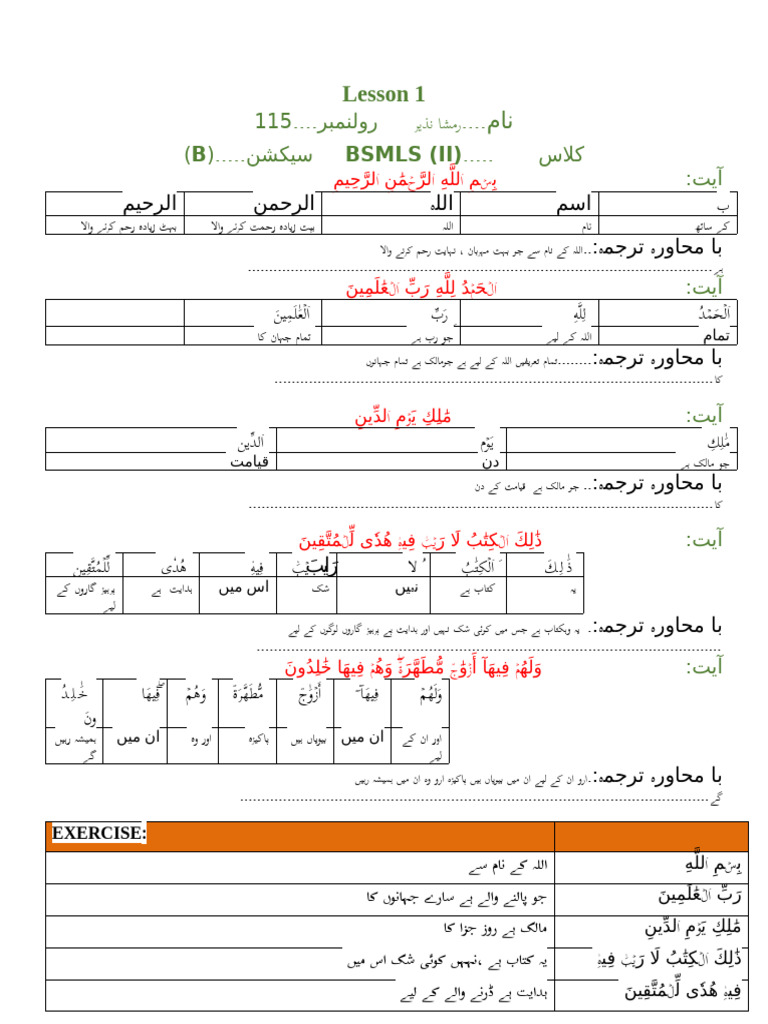 Lesson 1: Bsmls (Ii) B | PDF