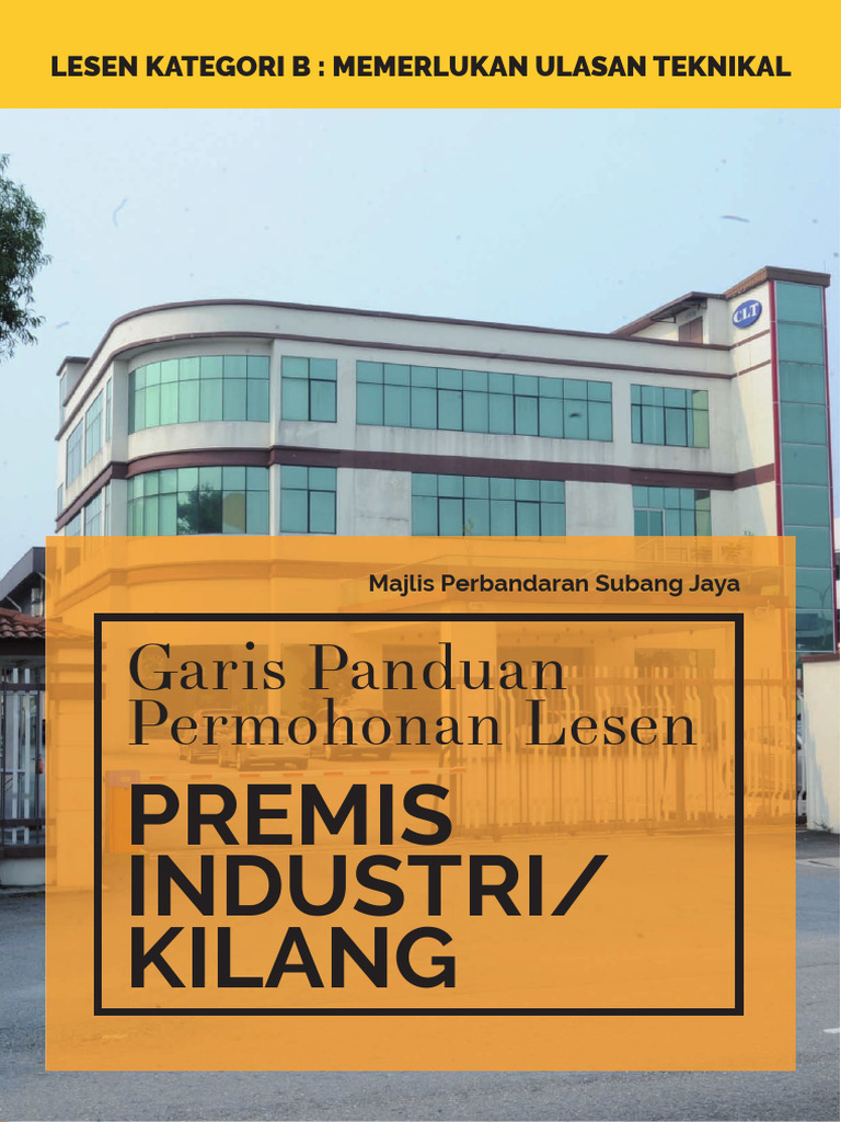 Garis Panduan Permohonan Lesen Premis Industri - Kilang | PDF