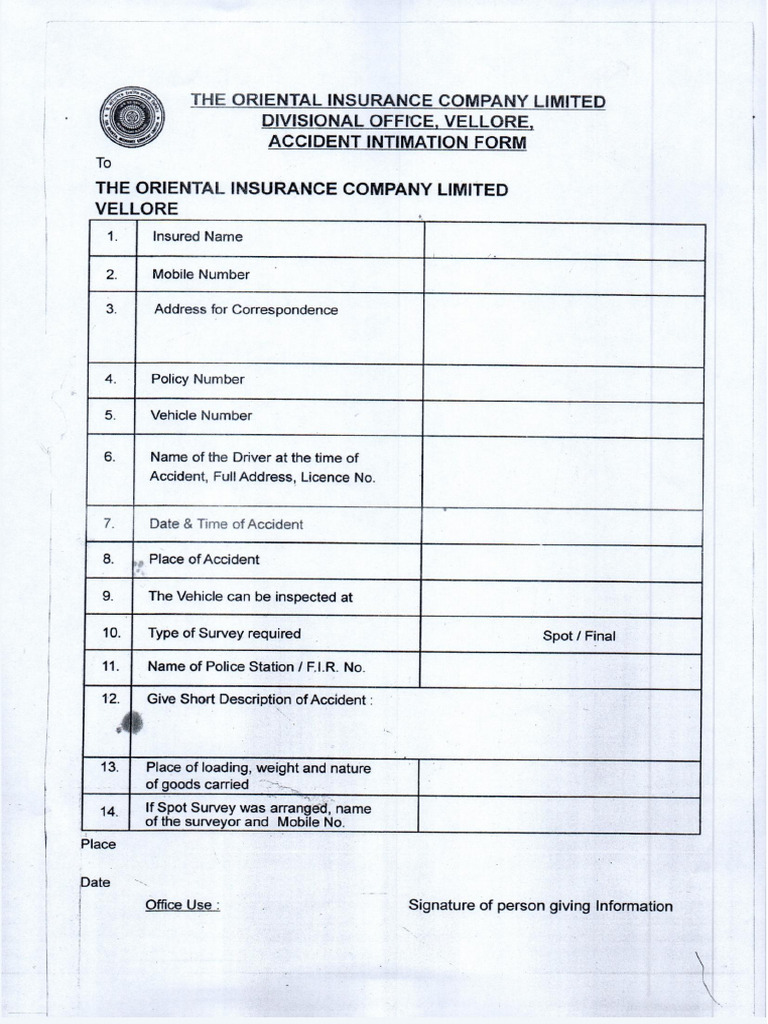 Oriental Motor CLAIM FORM | PDF