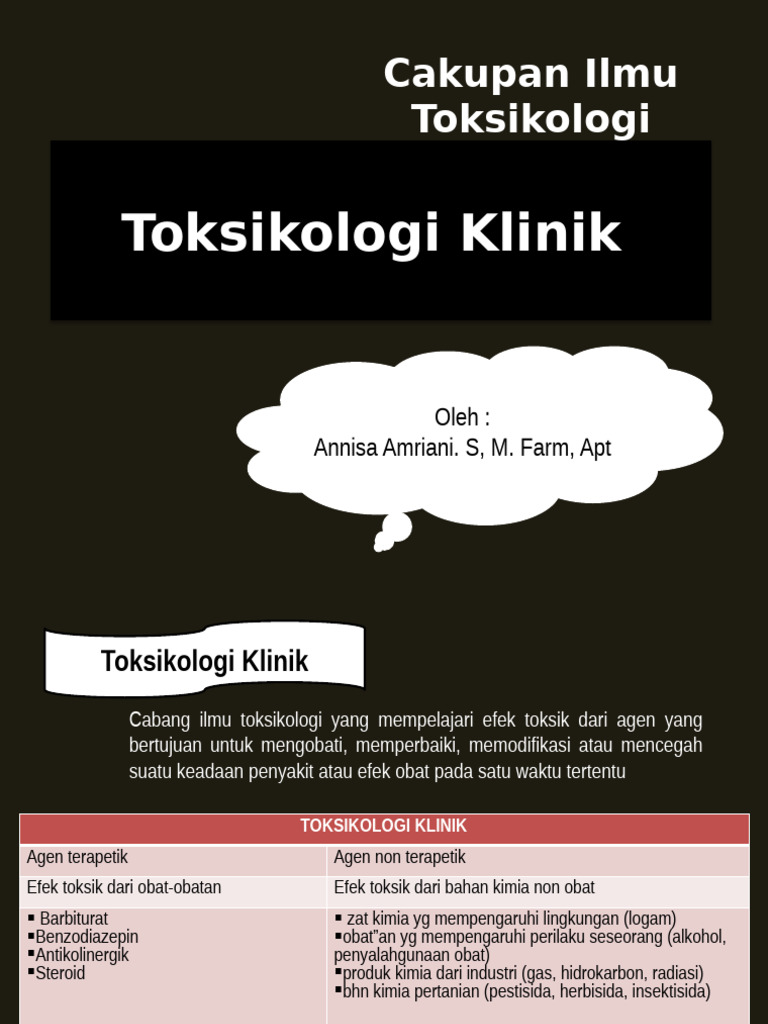 Farmasi Toksikologi Klinik Pdf