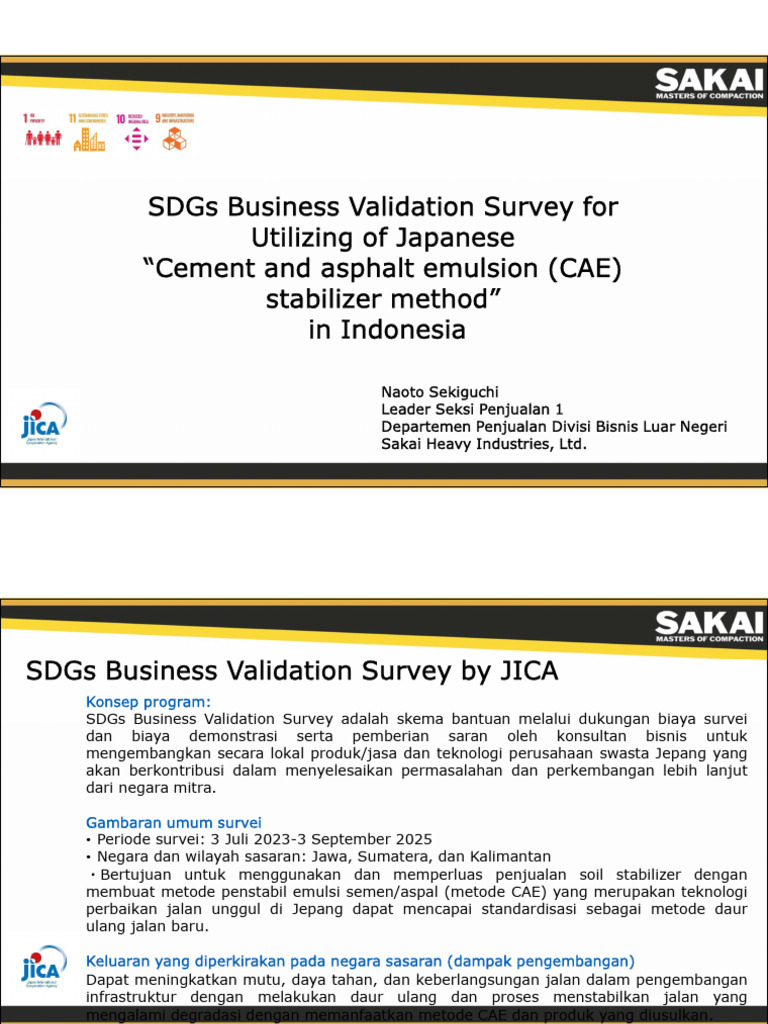 Sekiguchi (ID) - Overview of JICA Project | PDF
