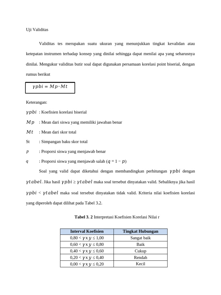 Uji Validitas | PDF