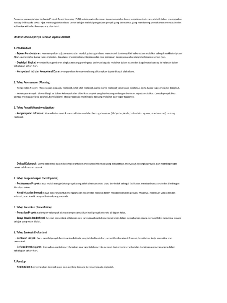 LK-6 Penyusunan Modul Ajar Berbasis Projec | PDF
