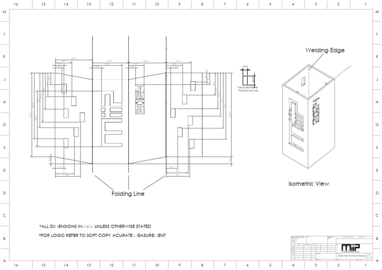 Metal Case Technical Drawing | PDF