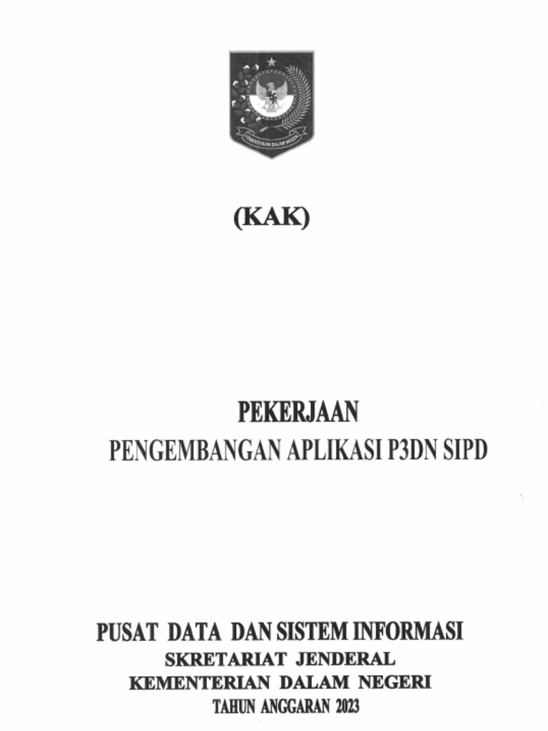 KAK Pengembangan Aplikasi P3DN SIPD Rev. 2 | PDF