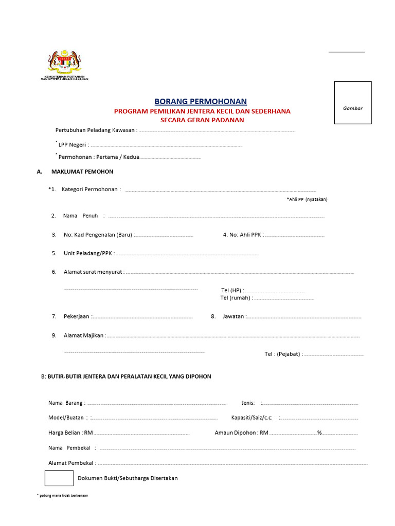 Borang Maching Grant 2023 | PDF