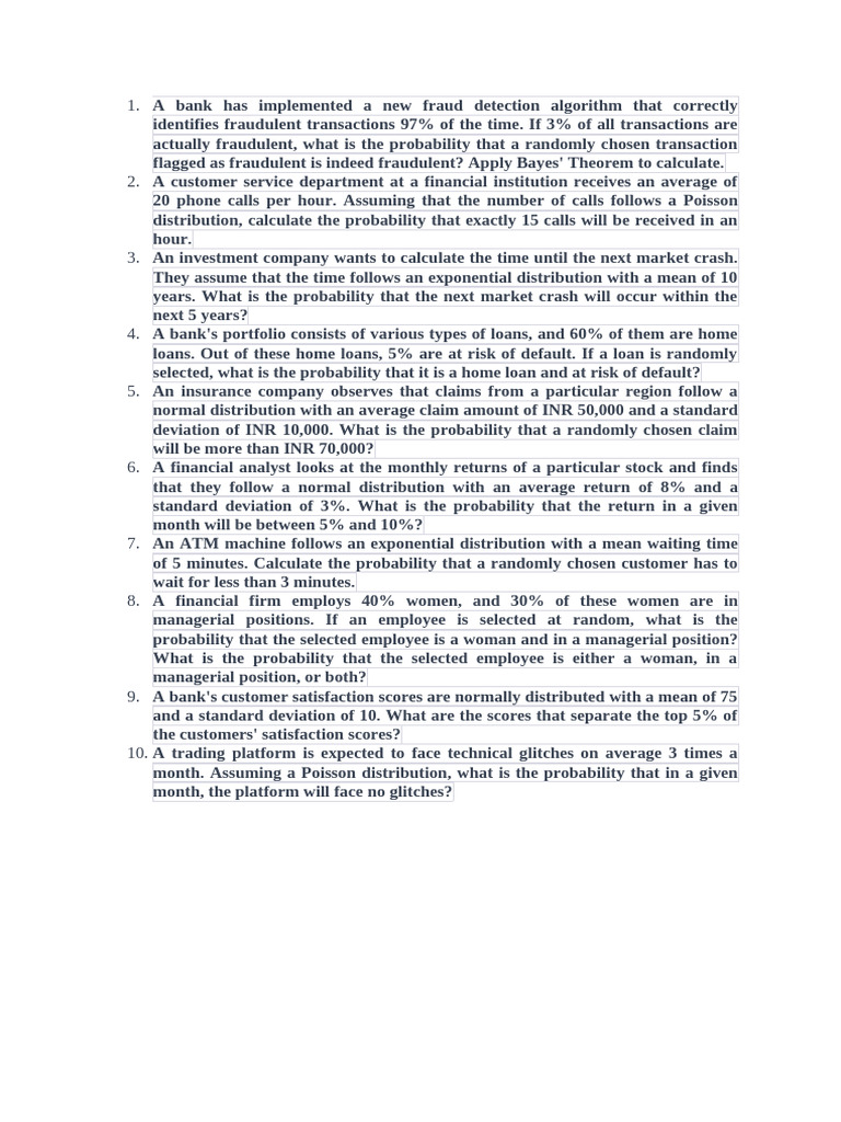 Practice Questions For Mid-Term Statistics | PDF