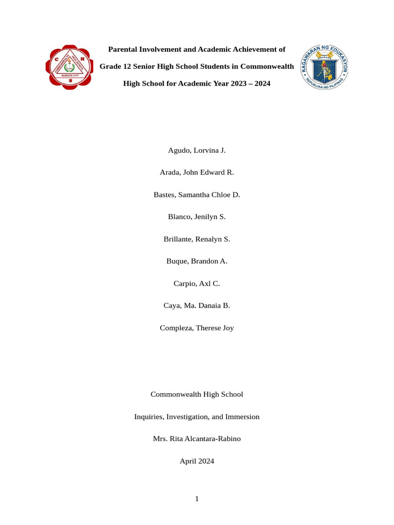 Pr2 Group 1 Chapter 1 5 Humss B | PDF