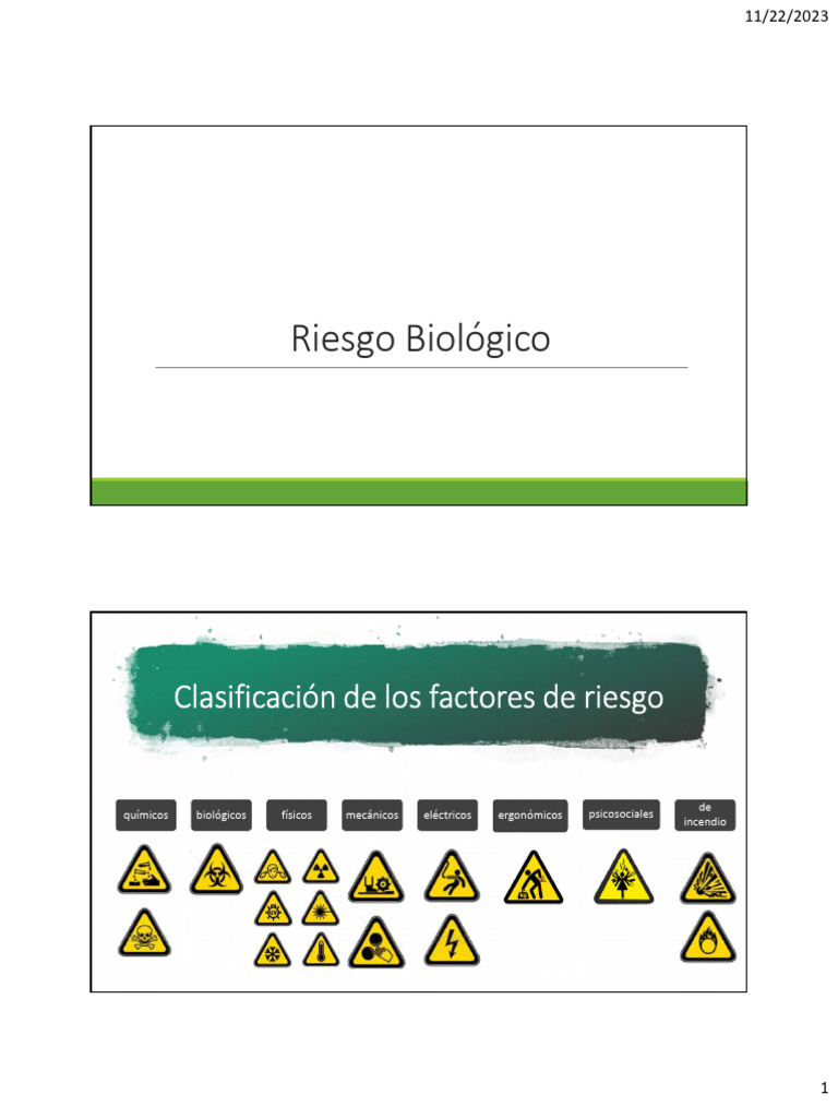 Clase 13 - Riesgo Biológico | PDF