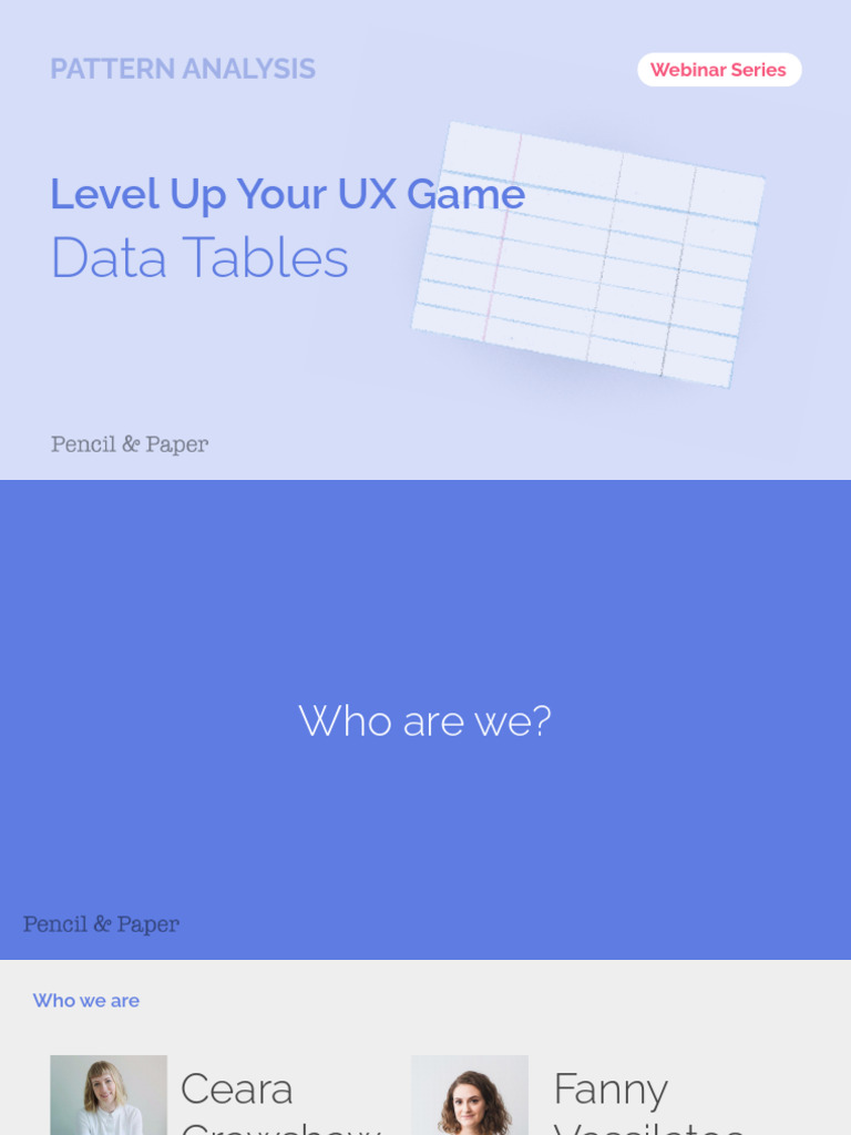 Data Tables Webinar | PDF