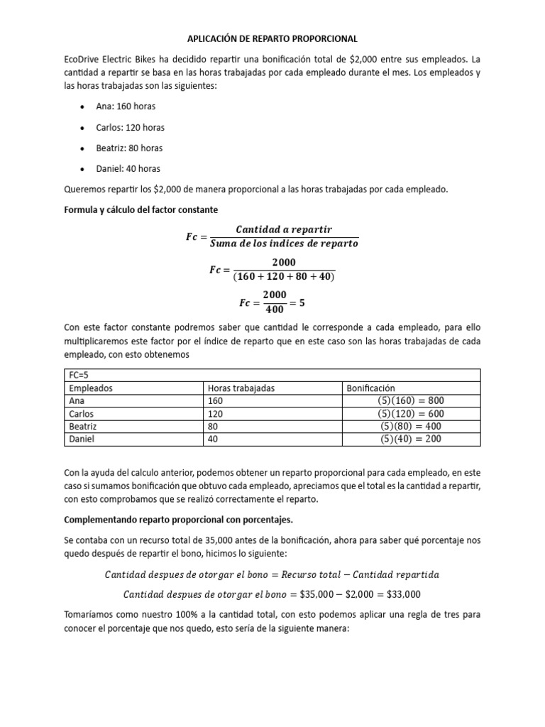 APLICACIÓN DE REPARTO PROPORCIONAL | PDF