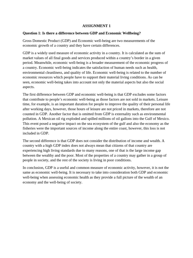 Economics Assignments - Short Answers | PDF