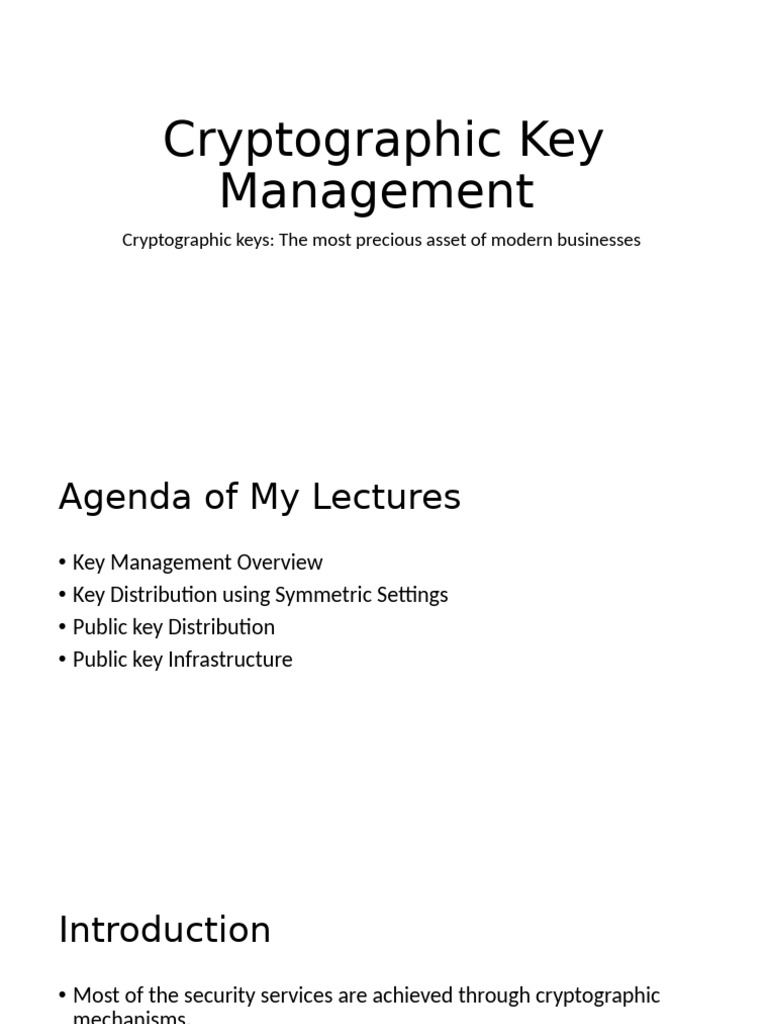 Lec15 Key Management | PDF | Key (Cryptography) | Public Key Certificate