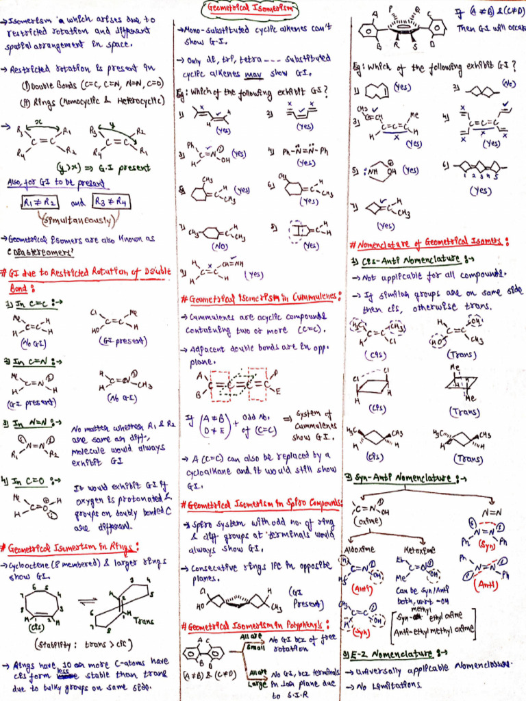 Geometrical Isomerism Allen | PDF