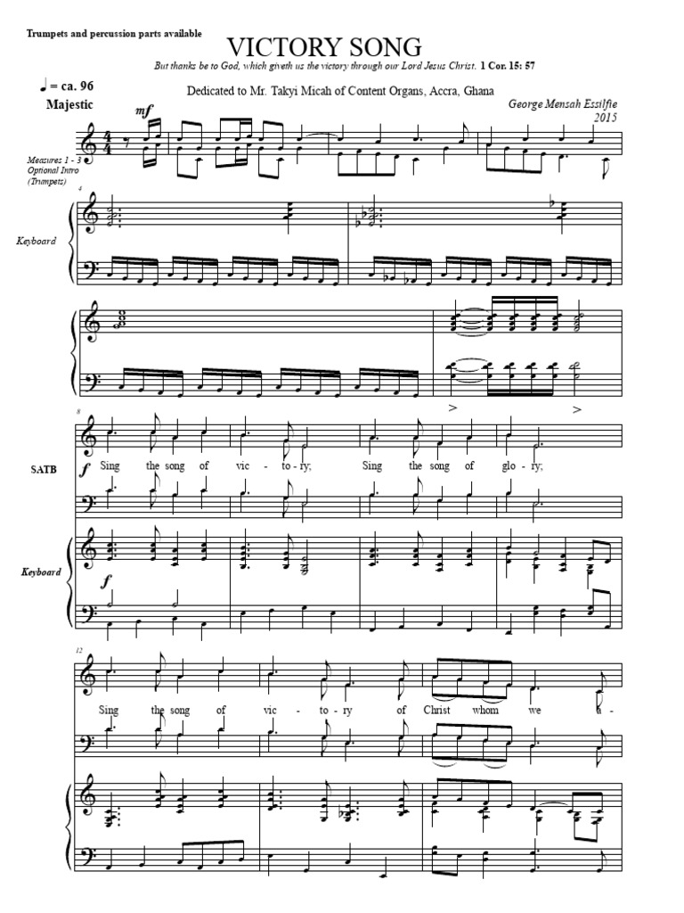 Victory Song Staff | PDF