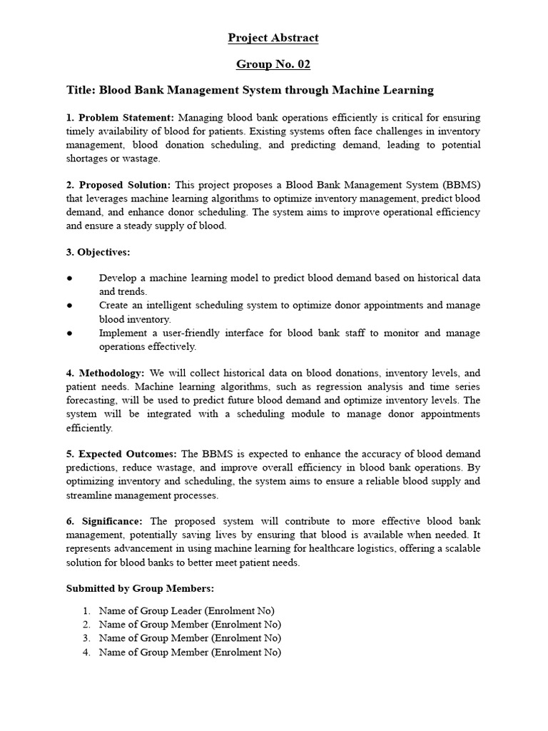 Project Abstract Format TY CPP | PDF