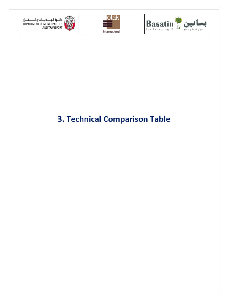 Tech Comparison Table - Embankment | PDF