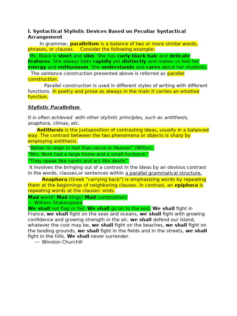 Stylistics Week 14-15 2024 | PDF