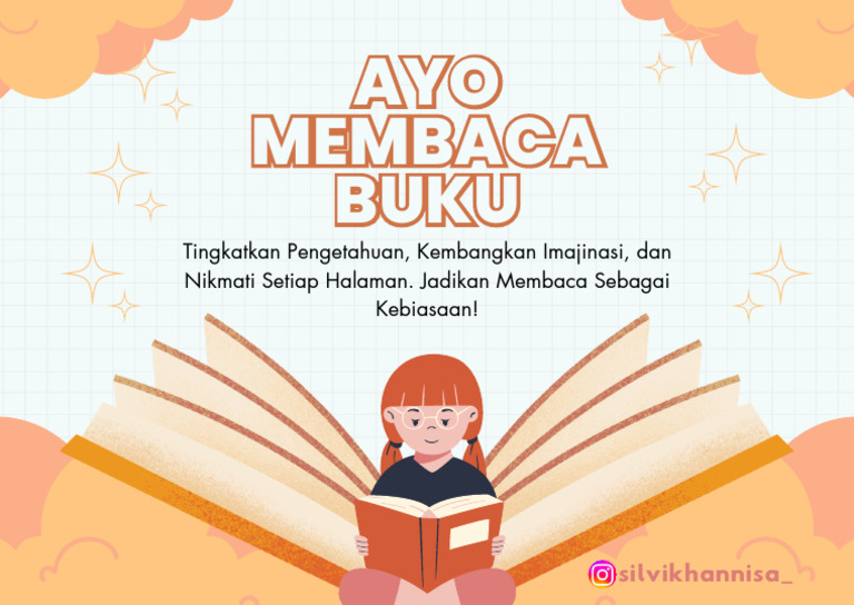 Oranye Dan Putih Ilustrasi Ayo Membaca Buku Poster Landscape.pdf | PDF