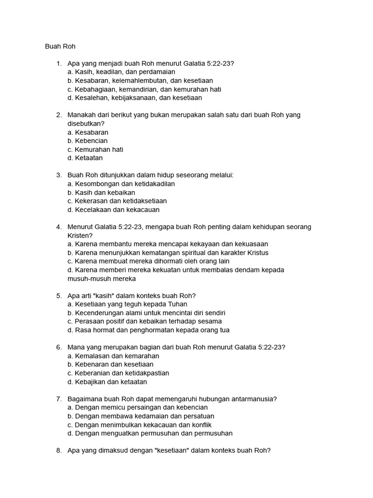 Buah Roh | PDF