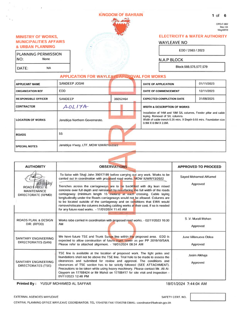 Cleared Wayleave | PDF