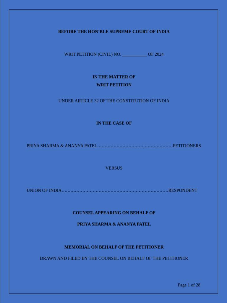 Supriya Chakraborty v. Union of India Case | PDF | Discrimination ...