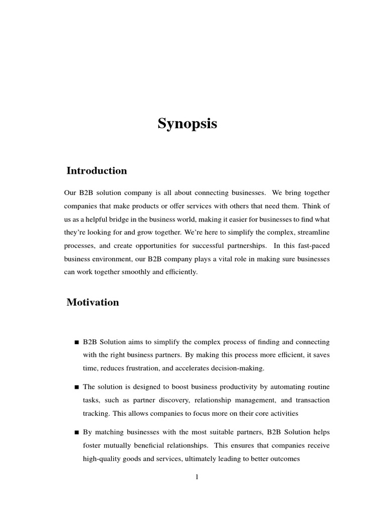 Synopsis 2 | PDF