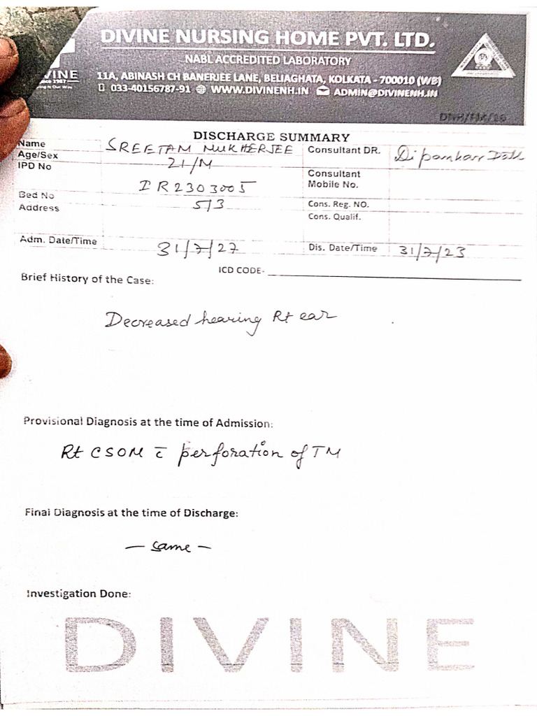 Ear Surgery Documents | PDF