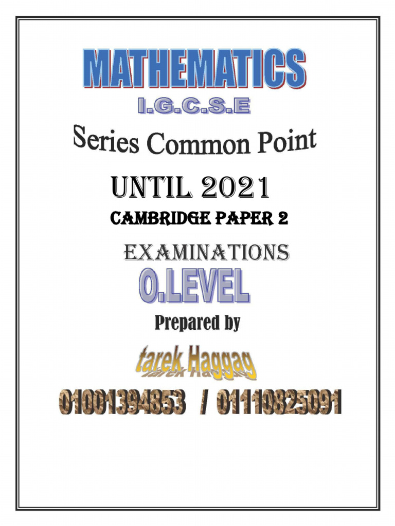 Examinations Paper 2 | PDF | Mathematics