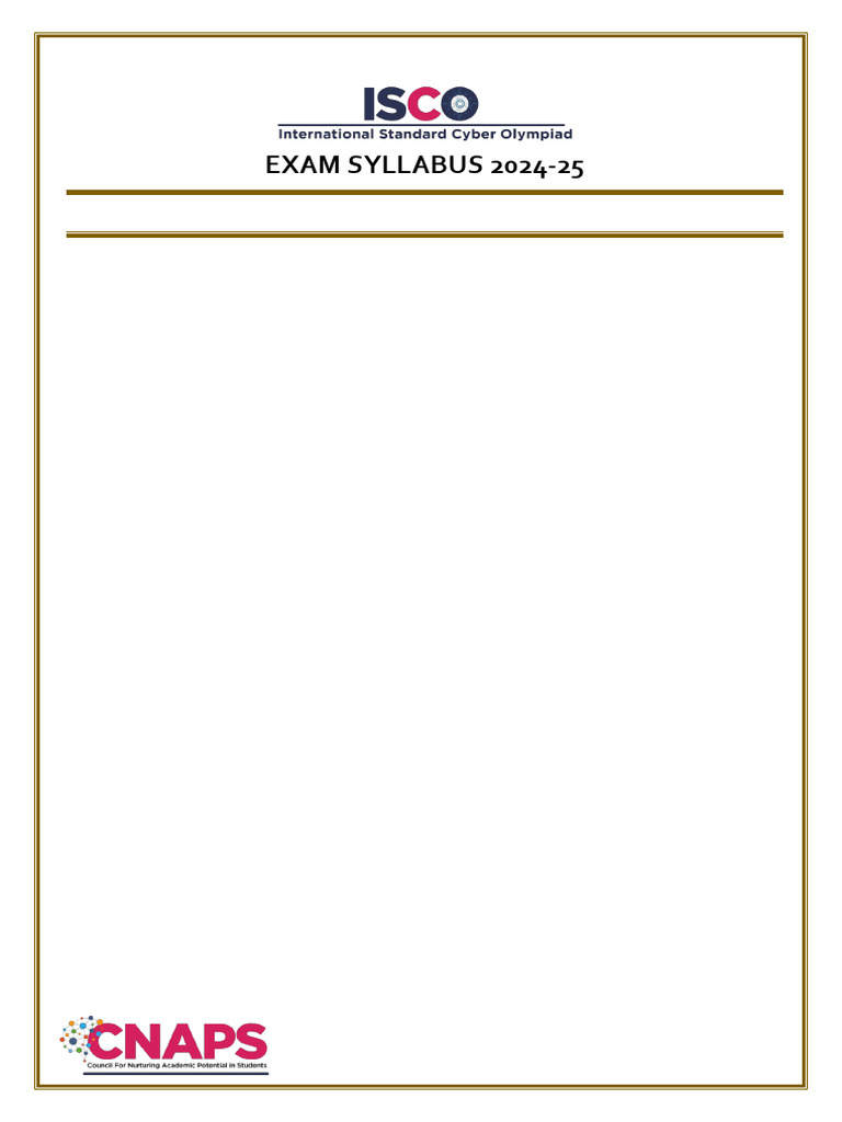 Isco Syllabus Class-3 | PDF