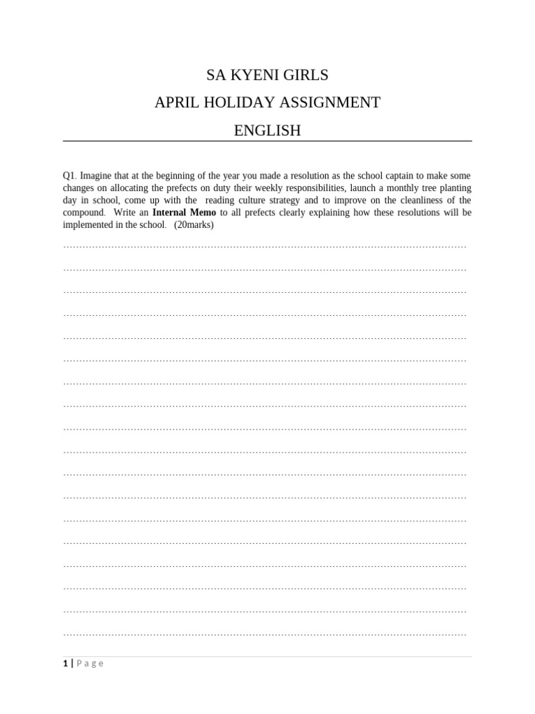 Form 3 - English - Question Paper | PDF