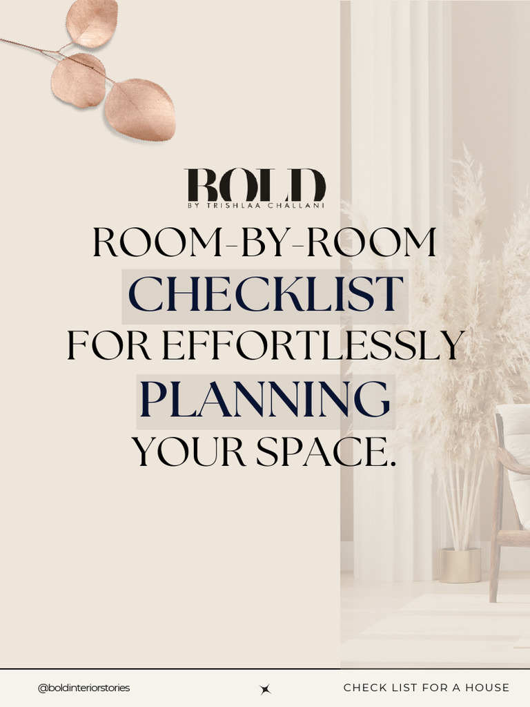 Checklist For Space Planning | PDF