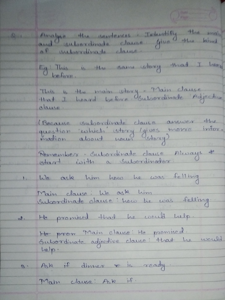 Clause Analysis Excercise | PDF