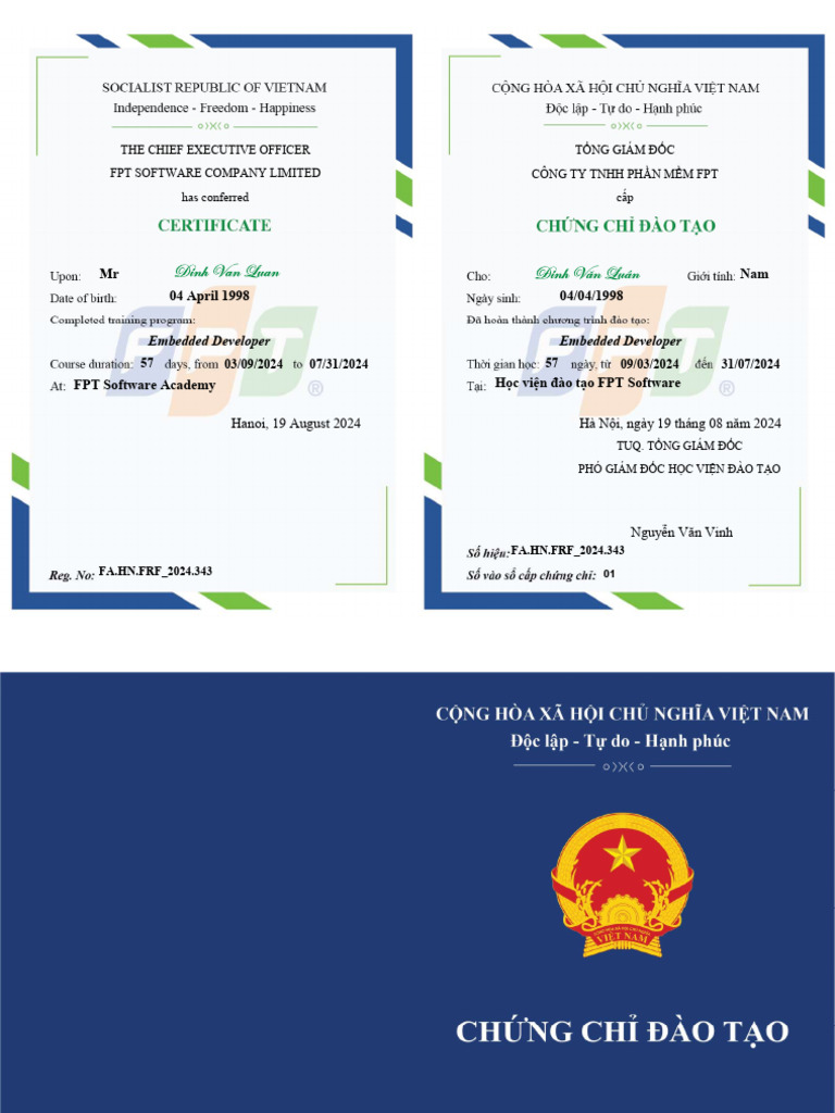 HN24 FRF EMB 01 Certificate | PDF